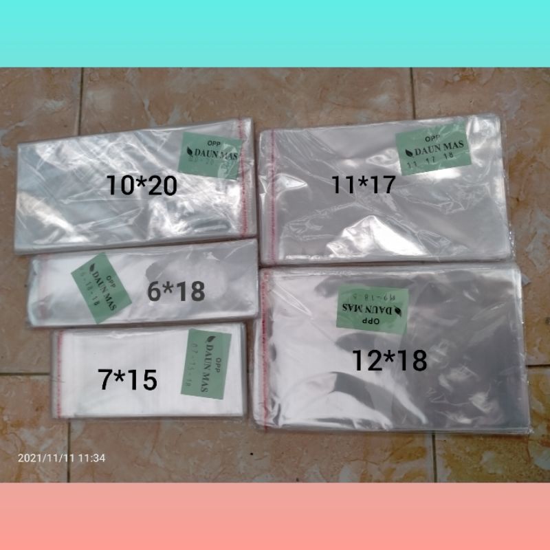 Jual plastik bening lem opp ukuran 7x15 12x18 10x20 6x18 11x17 bungkus ...