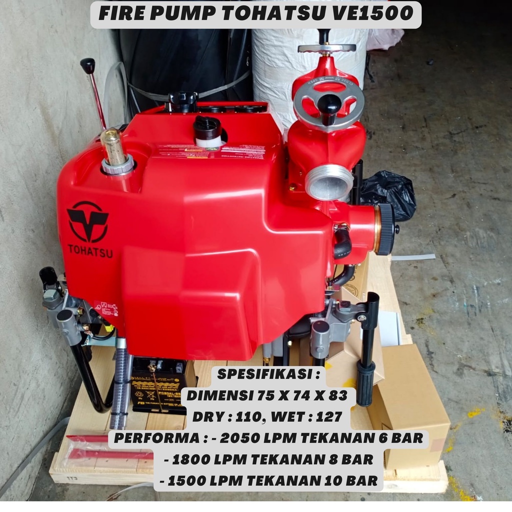 Jual FIRE PUMP TOHATSU VE1500 ALAT SAFETY POMPA HYDRANT PEMADAM API KEBAKARAN | Shopee Indonesia