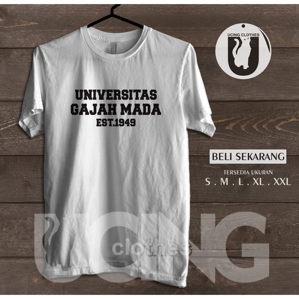 Jual Kaos Baju Kampus UGM Universitas Gadjah Mada 1949 Kaos Distro ...