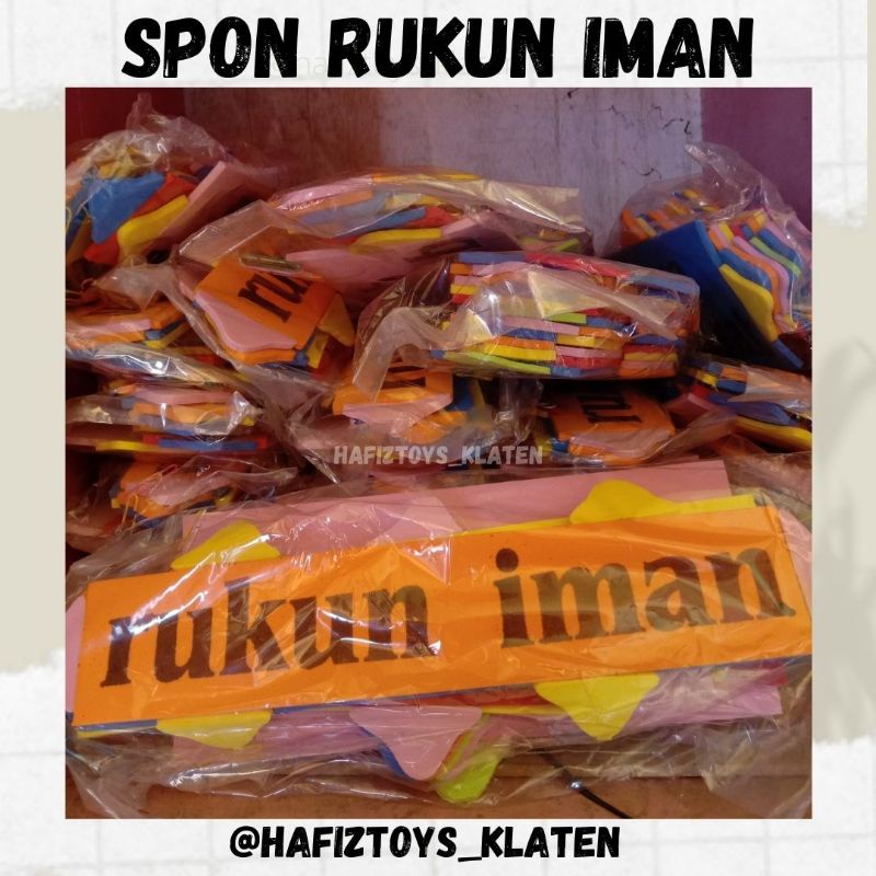 Jual SPON RUKUN IMAN, RUKUN ISLAM, NAMA MALAIKAT, NAMA NABI, NAMA HARI ...