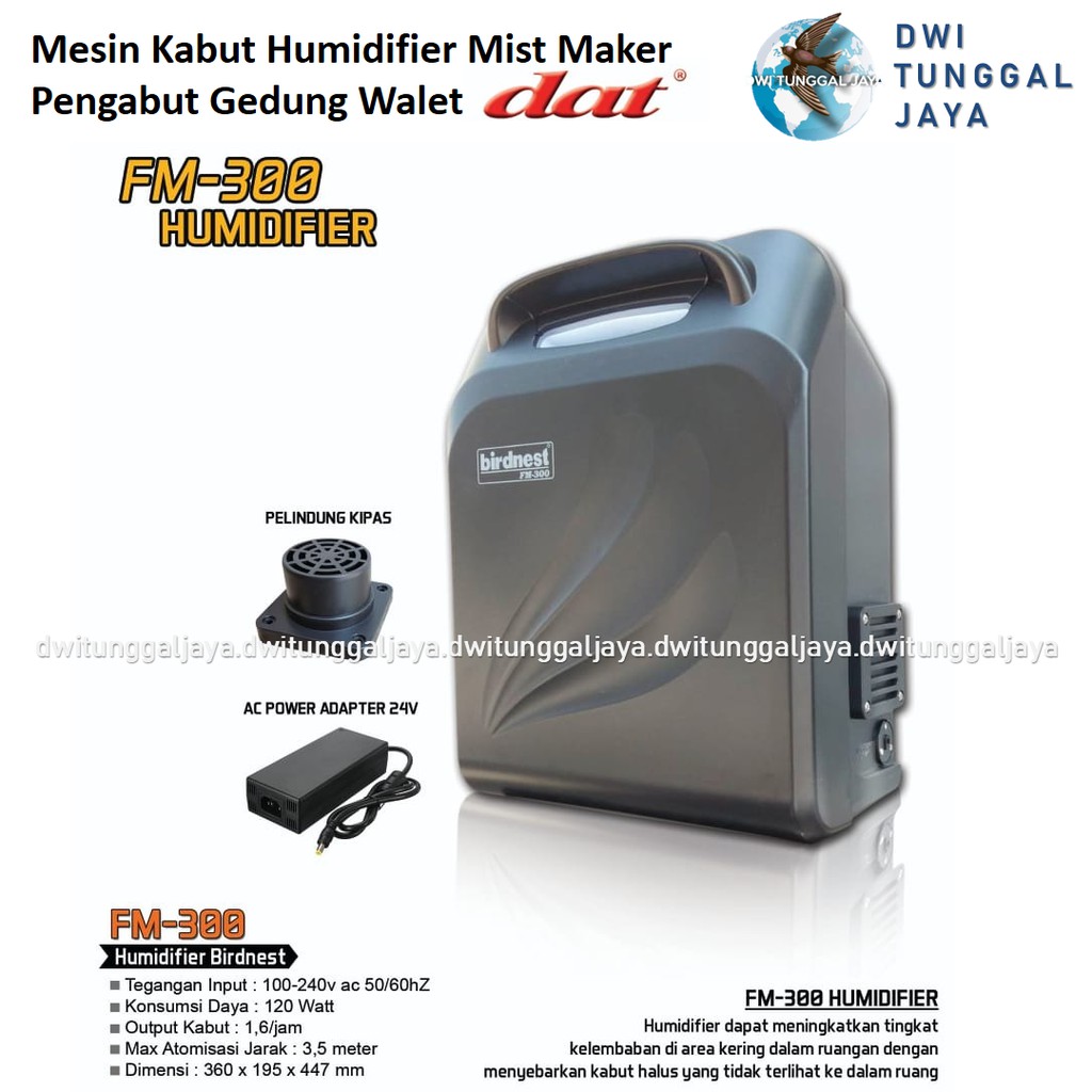 Jual Mesin Kabut Embun Humidifier Mist Maker 4 Mata Gedung Rumah Burung ...