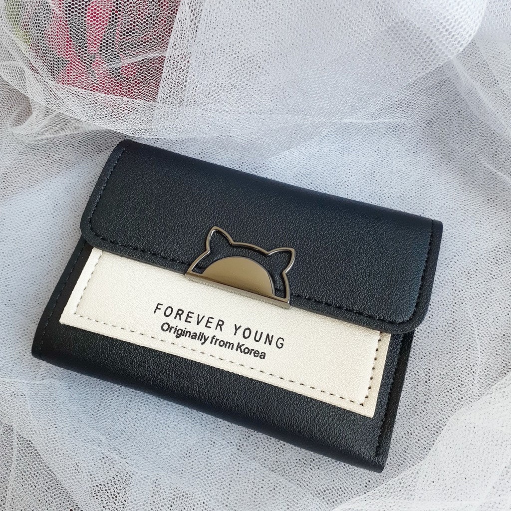 Jual Dompet Wanita Forever Young Lipat Kecil Kucing LOD047 | Shopee ...