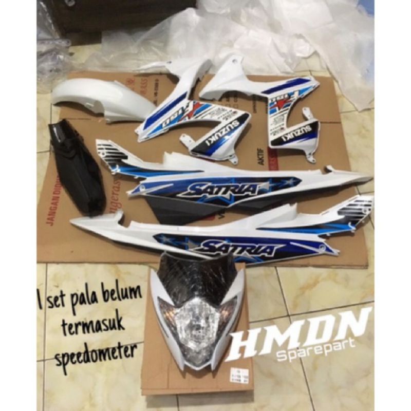 Jual Cover body full body satria fu 150 fu facelift full putih | Shopee ...