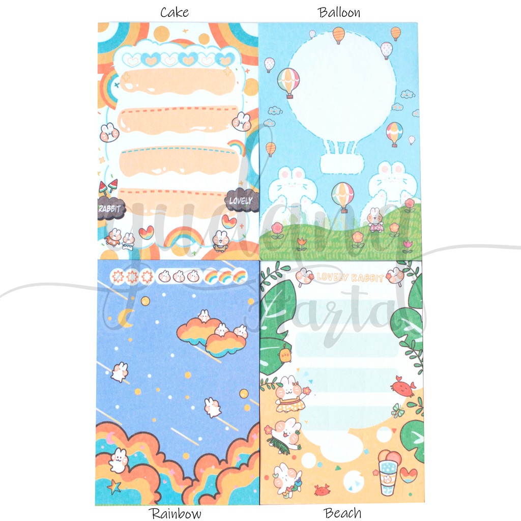 Jual Sticky Notes Kelinci Pipi Merah Memo DIY Lucu Unik DIY Scrapbook ...
