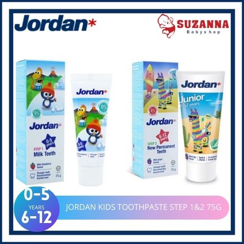 Jual JORDAN KIDS TOOTHPASTE STEP 1&2 75G | Shopee Indonesia
