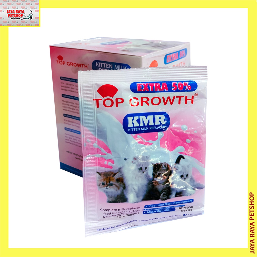 Jual Susu kucing Top Growth Kitten Milk Replacer 20 gr untuk anak ...