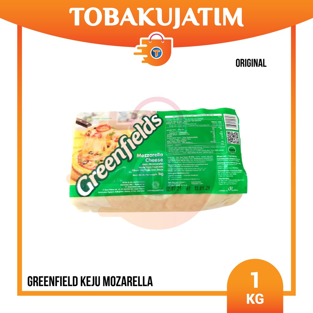 Jual GREENFIELDS MOZZARELLA 1 kg ORI keju mozarela | Shopee Indonesia