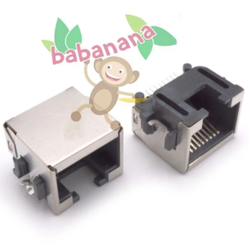Jual Konektor RJ45 Female 8P8C PCB 8 Pin LAN SMT SMD connector ethernet ...