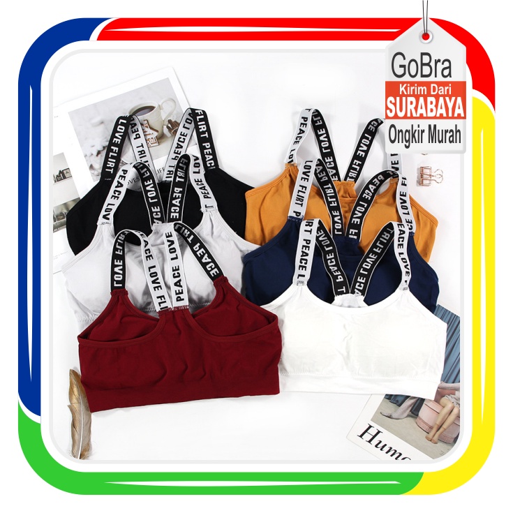 Jual Gobra ♕ PW018 (BAHAN TIPIS) Bra Wanita Sport Gym Olahraga Bh Pakaian Wanita Fashion Korea ...