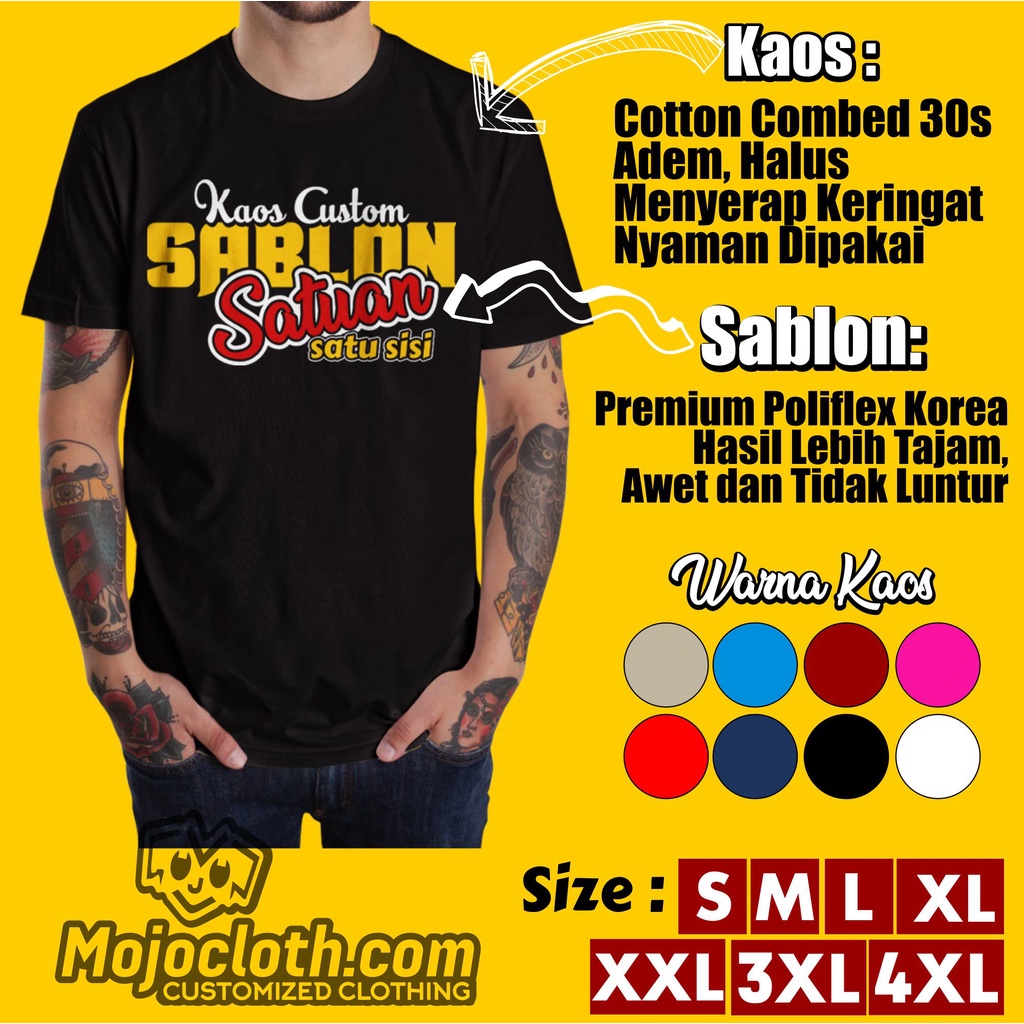Jual Kaos Custom Sablon Satuan - Kaos Sablon Custom Satuan - Sablon ... Jual Kaos Custom Sablon Satuan - Kaos Sablon Custom Satuan - Sablon ...