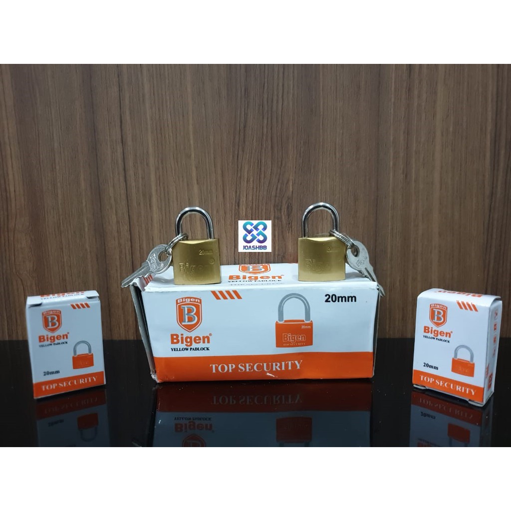Jual Gembok KUNING BIGEN 20mm, 25mm, 30mm, 40mm, 50mm, 60mm - Tas ...