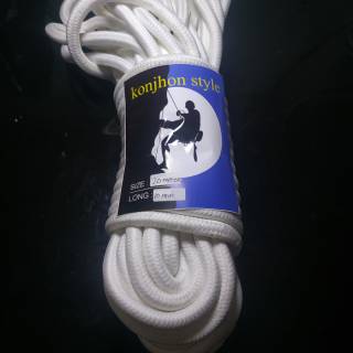 Jual Tali putih polyester Size 10mm panjang 20meter Buat tali bendera ...