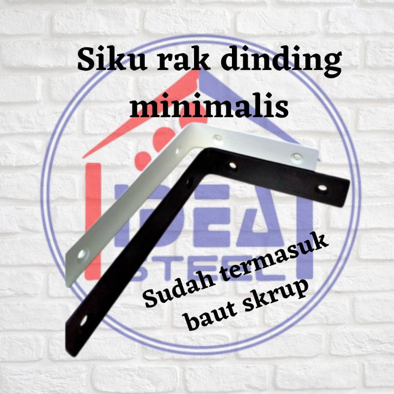 Jual siku rak bracket dinding besi ambalan kayu | Shopee Indonesia