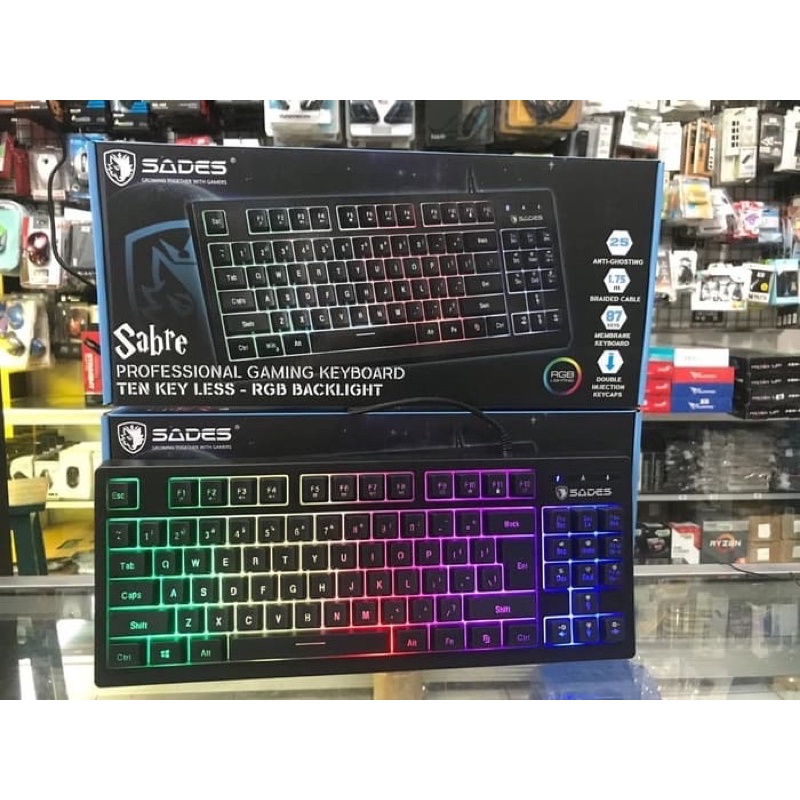 Jual Keyboard Gaming Sades Sabre TKL RGB | Shopee Indonesia