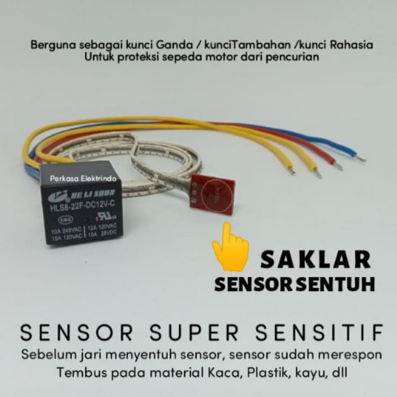 Jual SAKLAR OTOMATIS SENSOR SENTUH pengaman sepeda motor | Shopee Indonesia
