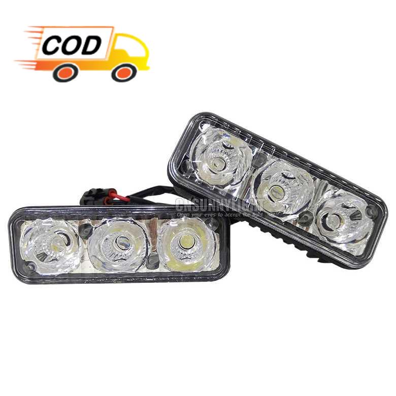 Jual Lampu Depan Mobil LED DRL Sepasang 2PCS 12V Car Waterproof Anti ...