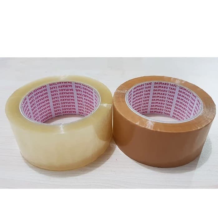 Jual OPP Tape/Lakban 2 Inch Daimaru 48mm x 90yard ( BENING/COKLAT) - Putih | Shopee Indonesia