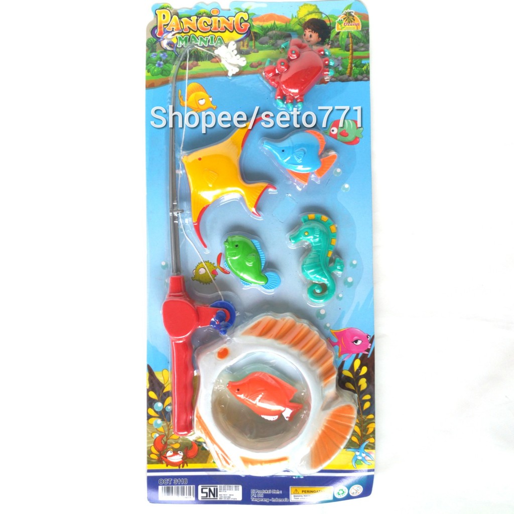 Jual Mainan Pancingan Sederhana Magnet Pancing Ikan Kecil Murah Bagus ...