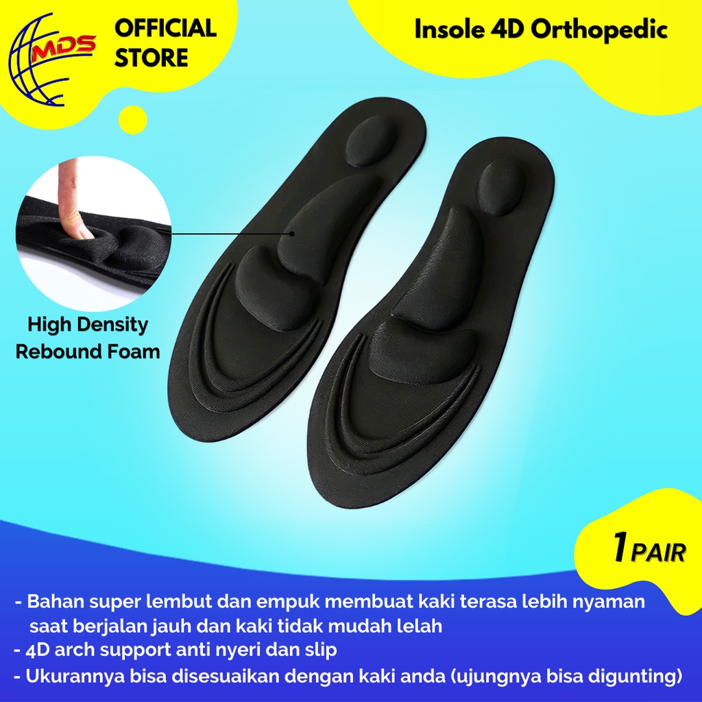 Jual 4D Insole Sepatu Orthopedic Arch Support Sol Dalam Sepatu Empuk ...