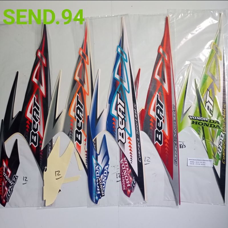 Jual striping sticker Honda Beat carbu 2012 | Shopee Indonesia