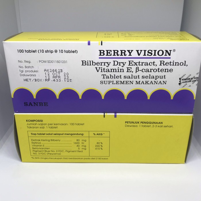 Jual BERRYVISION TAB BIRU (SANBE) | Shopee Indonesia