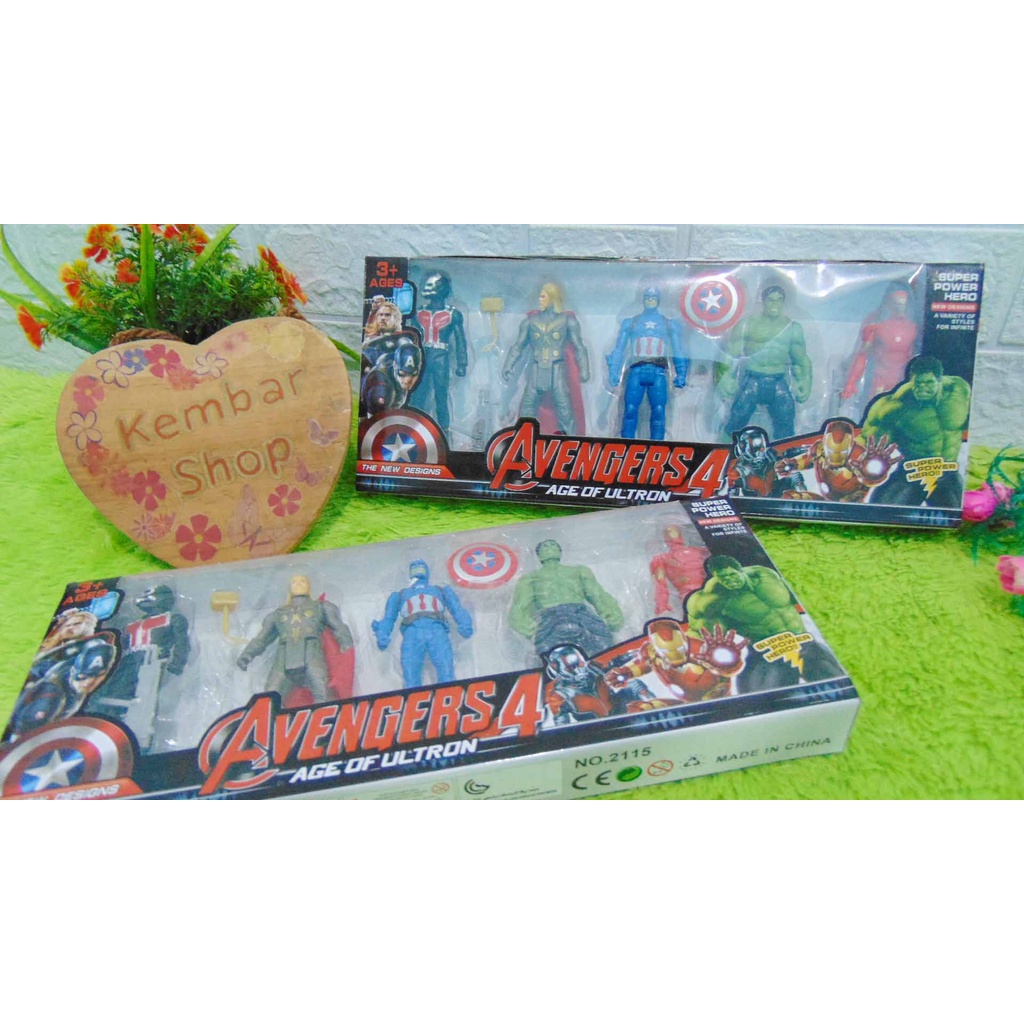 Jual 2115 [KEMASAN BOX]Mainan Anak 5in1 Miniatur Avengers Superhero ...