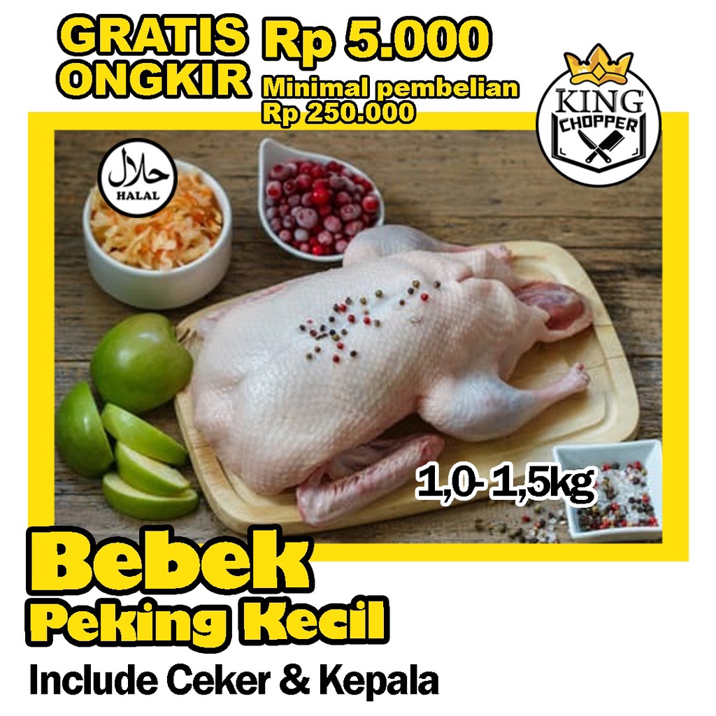 Jual BEBEK PEKING KECIL FROZEN FRESH SEGAR HIBRIDA POTONG DAGING AYAM ...