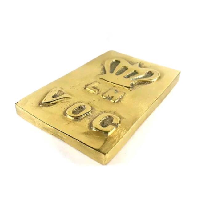 Jual Lempengan emas batangan bahan kuningan VOC LM gambar mahkota ...