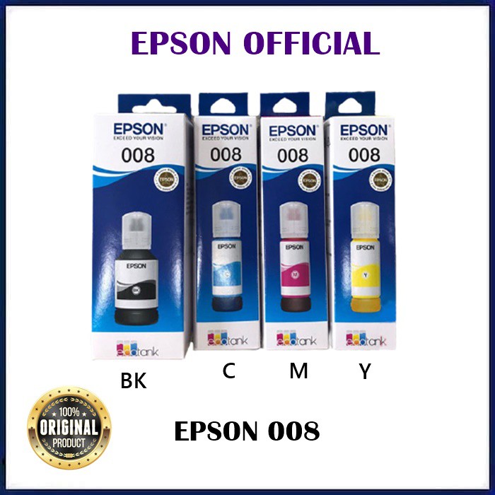 Jual Tinta Epson 008 Black / Cyan / Magenta / Yellow Original ...