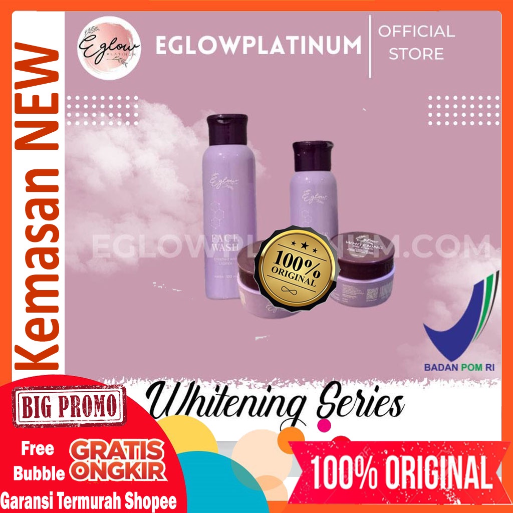 Jual E GLOW PLATINUM / EGLOW SKINCARE ORIGINAL PAKET EGLOW SKINCARE ...