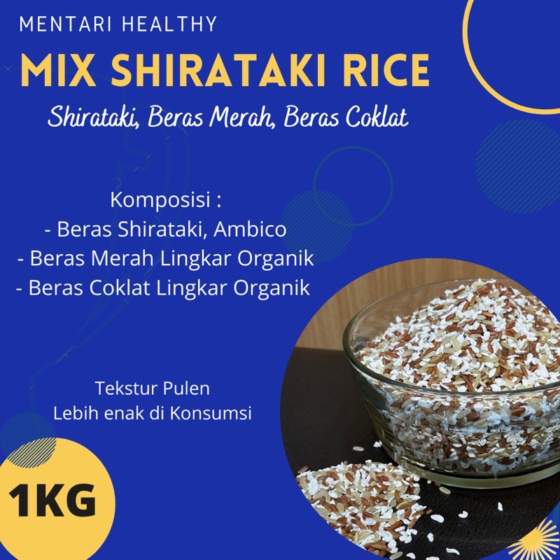 Jual Mix Shirataki Rice 1KG ( Beras Mix Shirataki, Beras Merah, Beras ...
