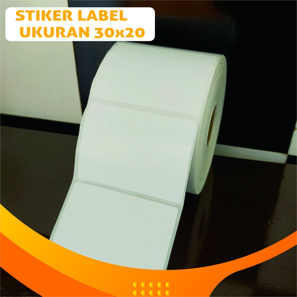 Jual Stiker Kertas Label Barcode Thermal ukuran 30x20mm - 30 x 20 mm ...