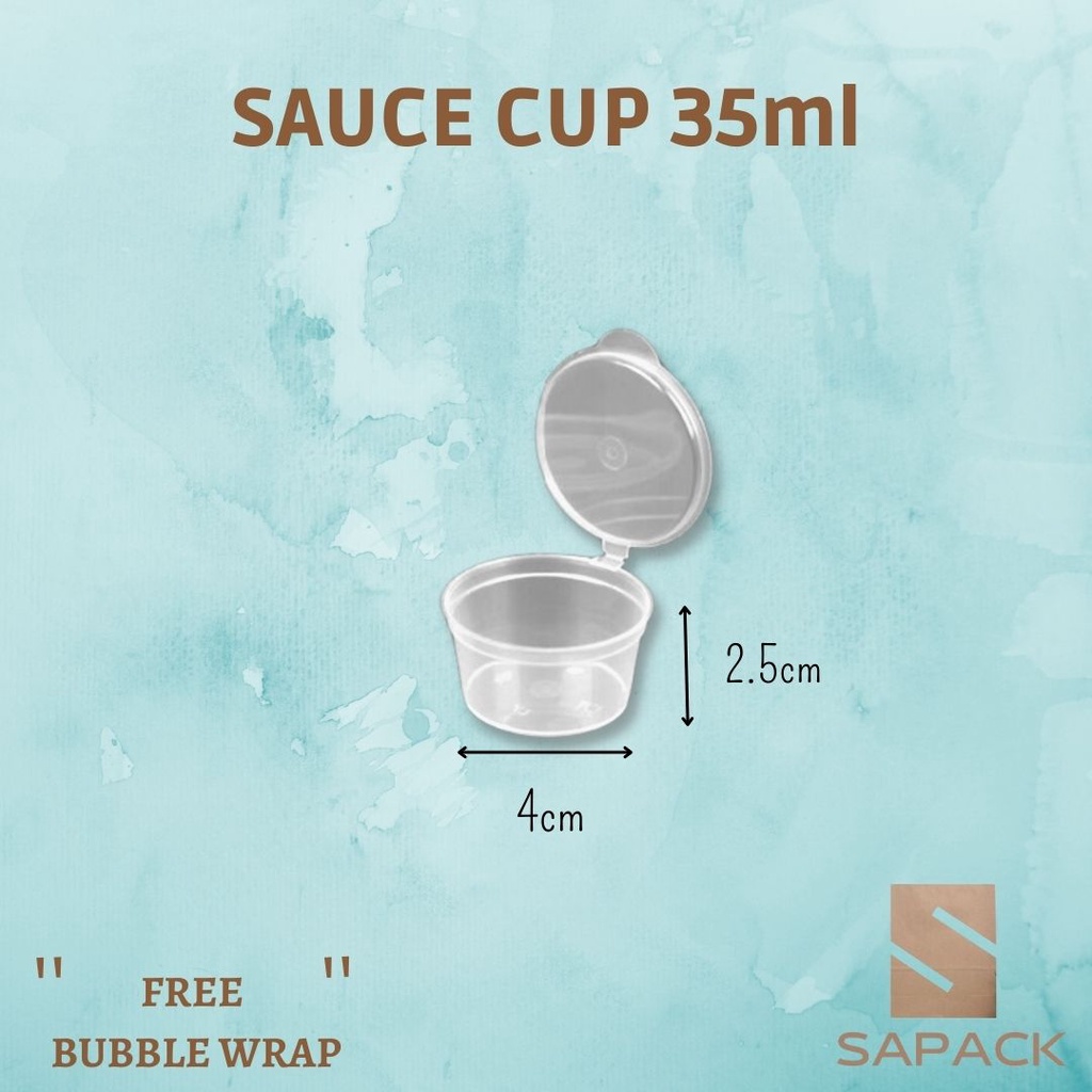 Jual THINWALL SAUCE CUP / TEMPAT SAOS SAUS SAMBAL PLASTIK CONTAINER 35ML ISI 50 PCS | Shopee ...