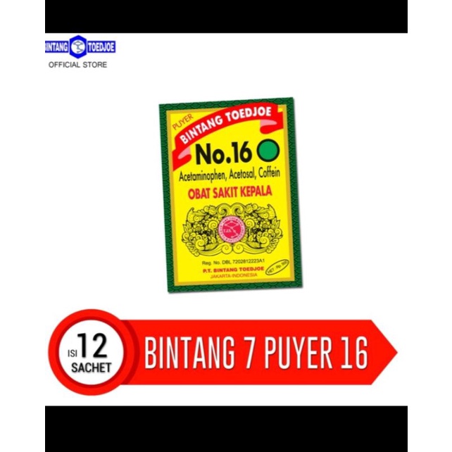 Jual Puyer 16 Bintang Toedjoe isi 12 sachet | Shopee Indonesia