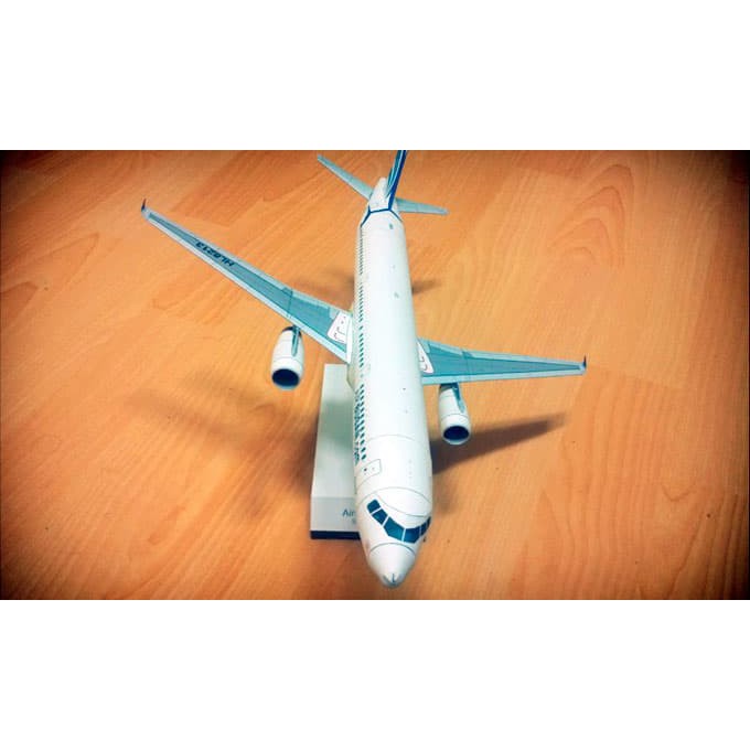 Jual DIY Miniatur Papercraft Pesawat Airbus A321 Air Busan | Shopee ...