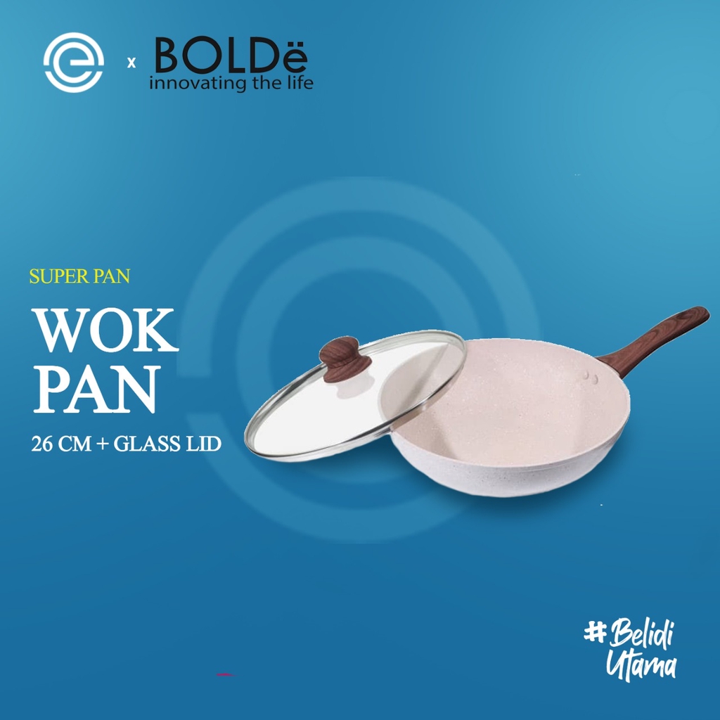 Jual BOLDe SUPER PAN - Panci WOK 26 Cm + LID | Shopee Indonesia