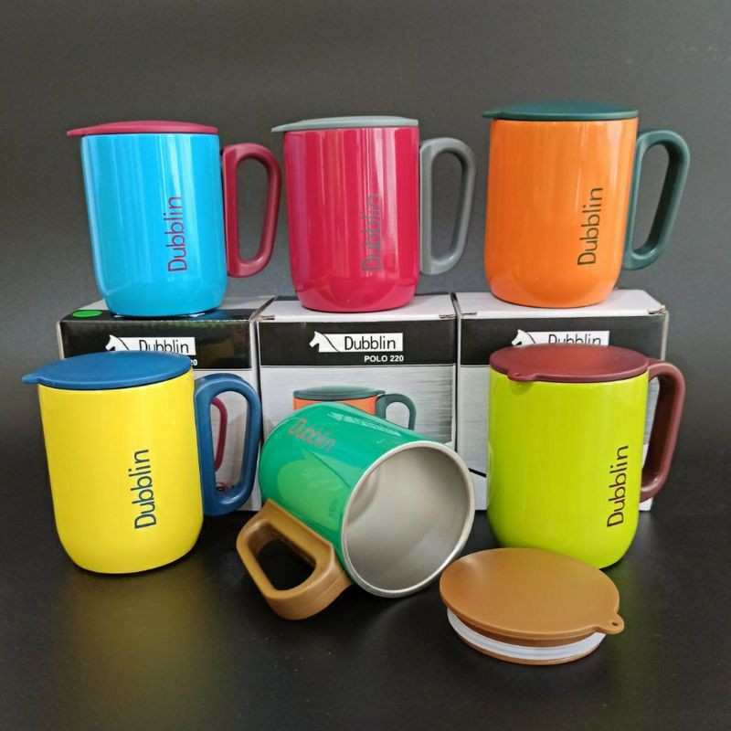 Jual HBM-Mug Gelas Cangkir Tahan Panas Dublin 220 ML Kopi Teh Stainless ...