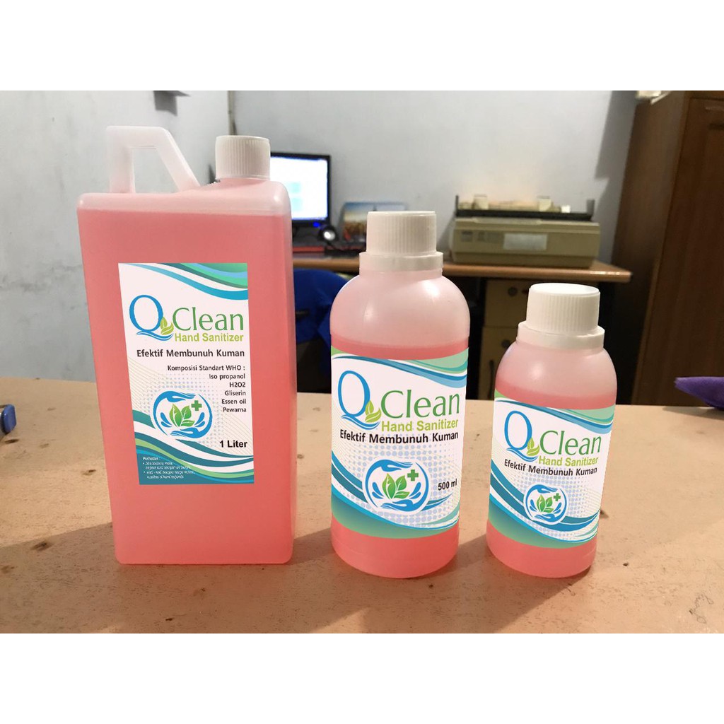 Jual spray Hand sanitizer Q Clean Antiseptic 1 liter | Shopee Indonesia