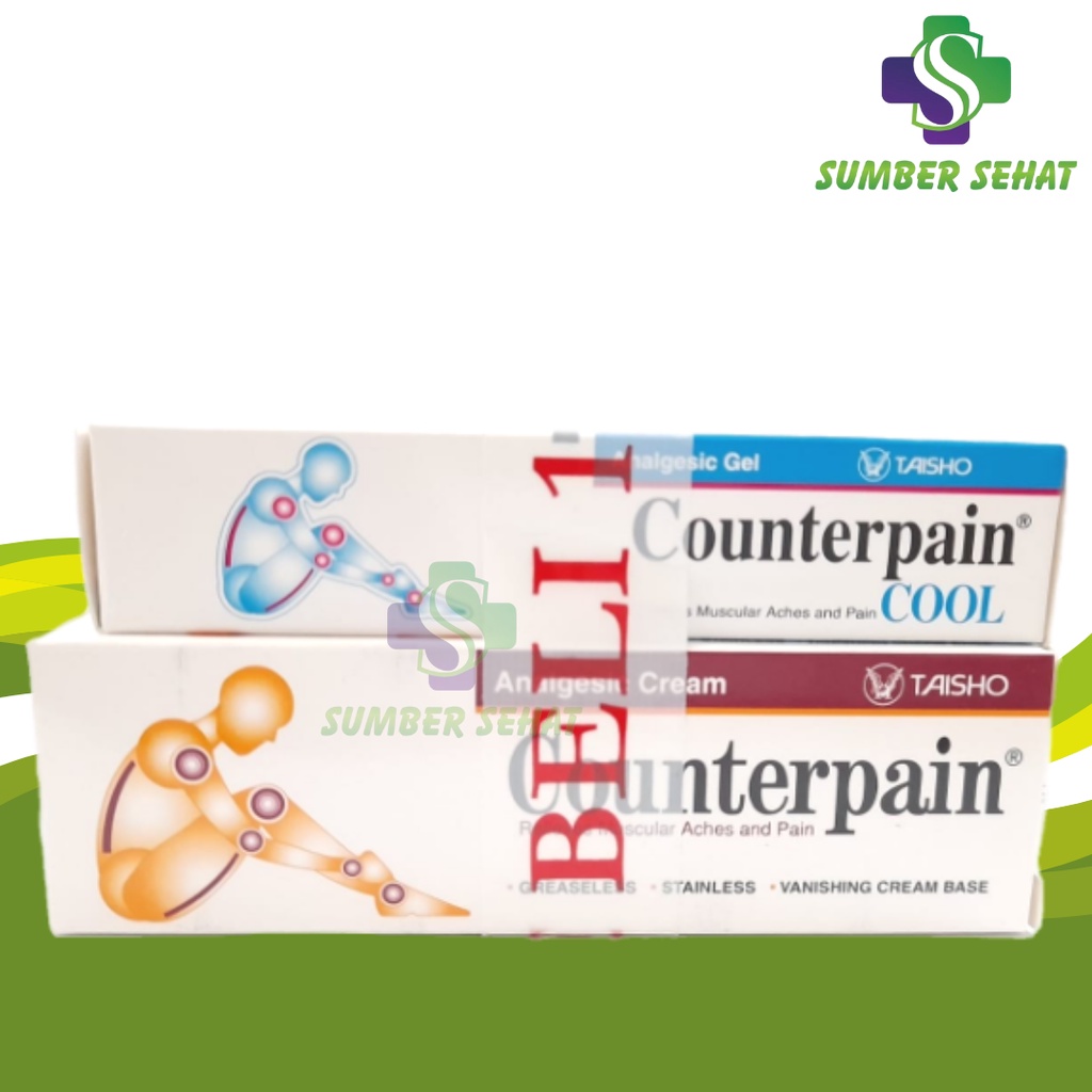Jual COUNTERPAIN CREAM 30 GRAM BUNDLING COUNTERPAIN COOL 15 GRAM ...