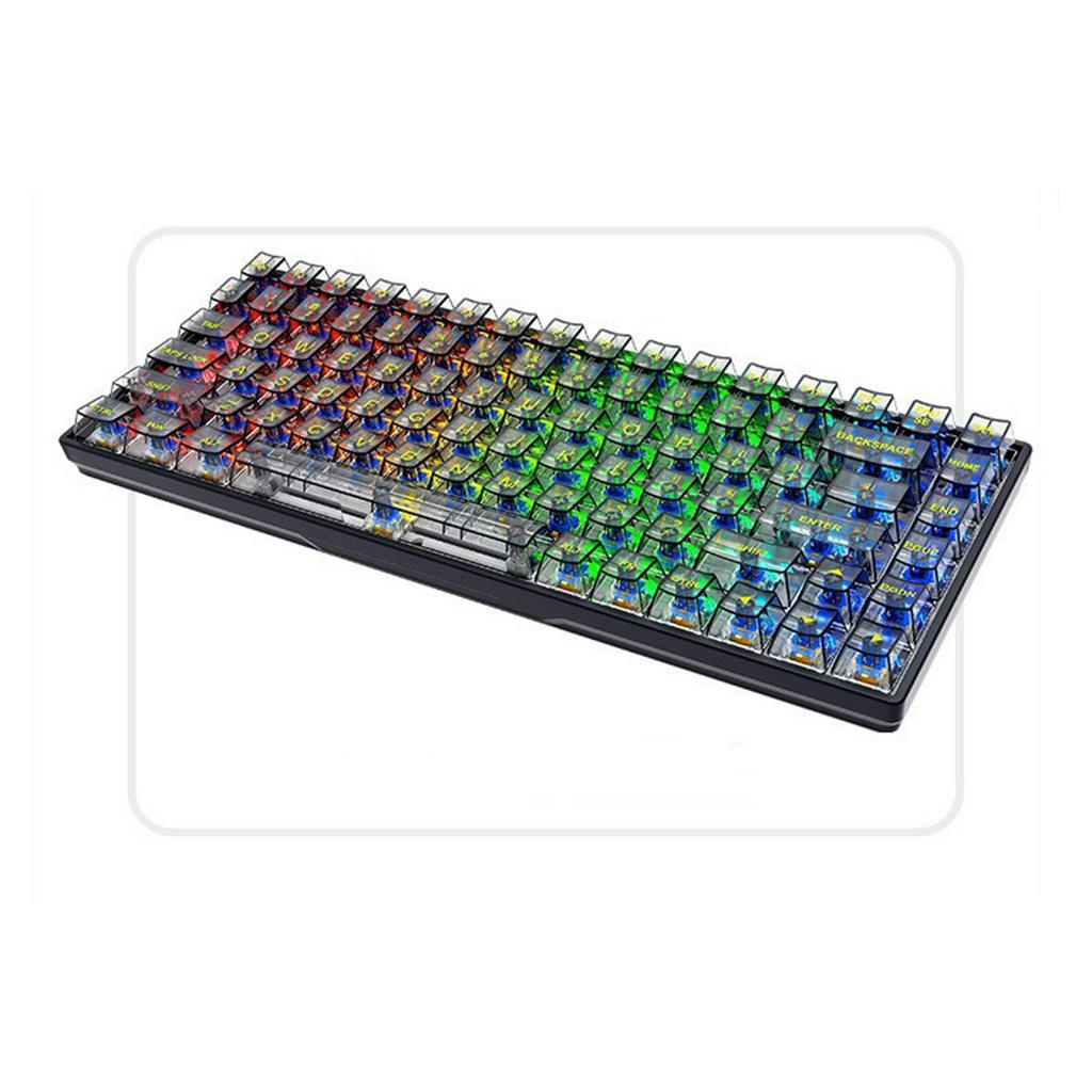 Jual LEAVEN K840 Keyboard Mechanical CRYSTAL TRANSPARAN KEYCAPS ...