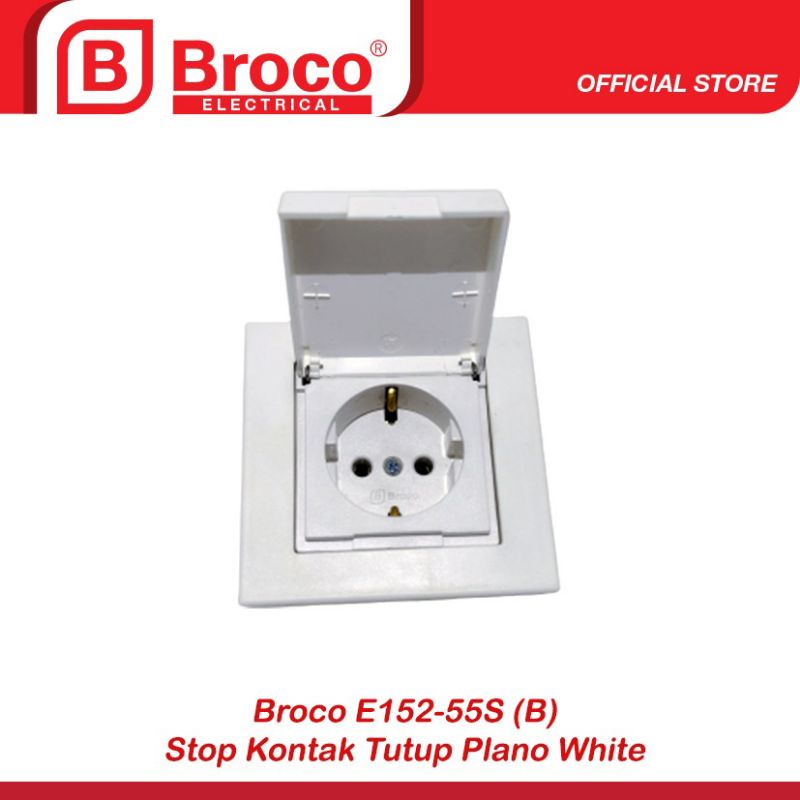 Jual Stop Kontak Tutup Broco Plano Putih E.152 | Shopee Indonesia