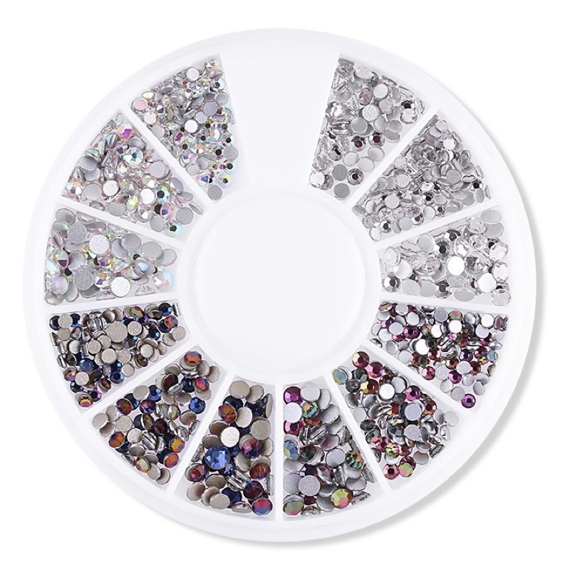 Jual NAIL RHINESTONE WHEEL CRYSTAL AB SWAROVSKI MIX COLOR / KRISTAL ...