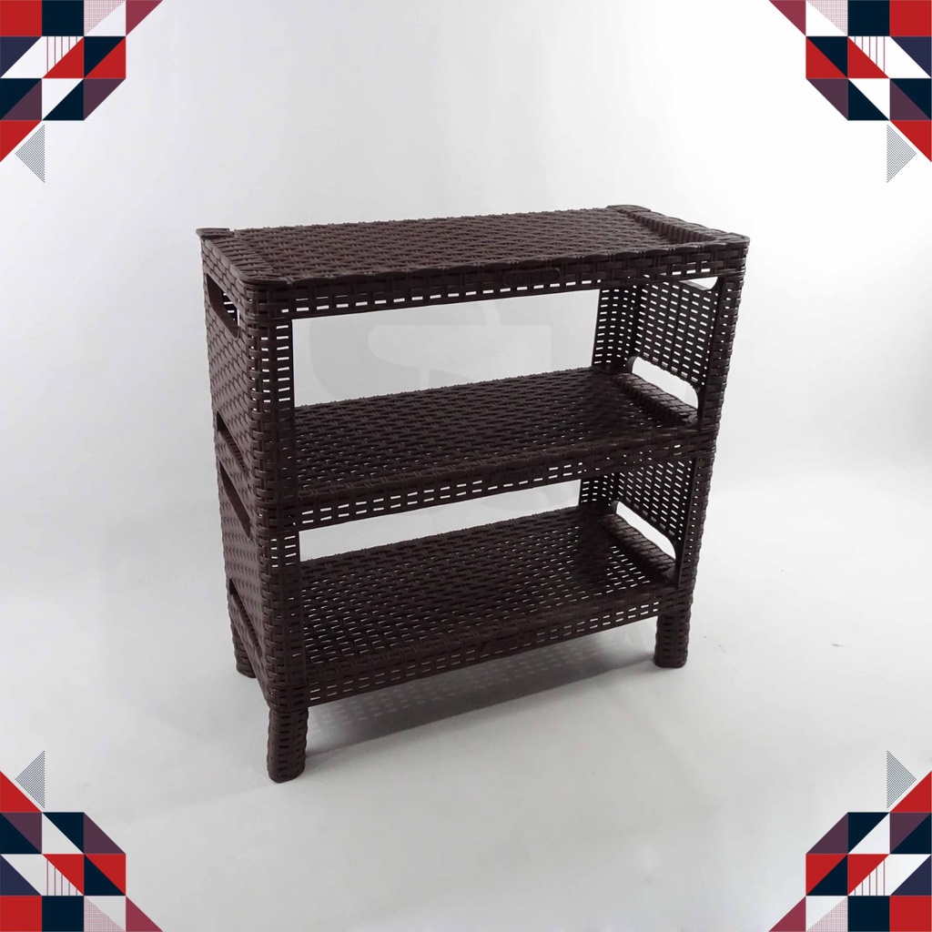 Jual Rak Sepatu/ Rak Sepatu Rotan/ Rak Sepatu Aesthetic/RAK SEPATU SS 3 ...