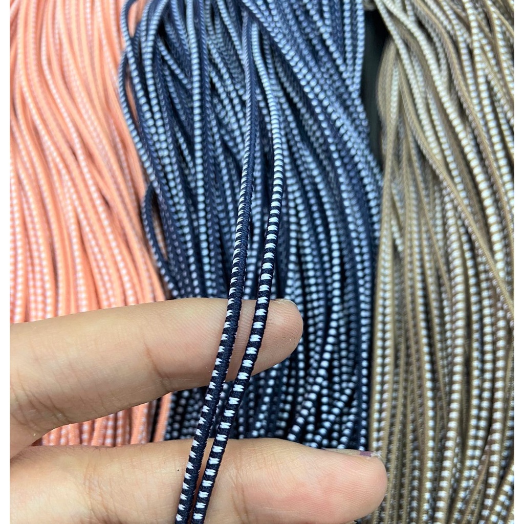 Jual 100m KKM2 Tali Karet Kombinasi 2mm Mix Warna / Elastic / Elastik ...