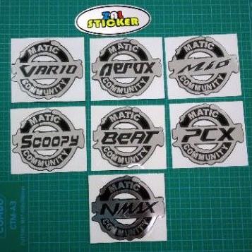 Jual sticker matic Vario, aerox,Mio, Scoopy,beat,PCX dan nmx comunity ...