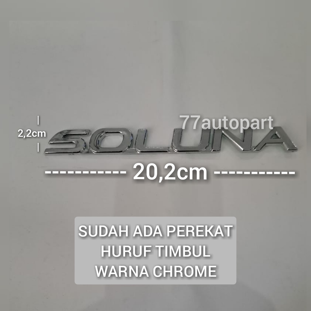 Jual emblem logo soluna tulisan soluna | Shopee Indonesia