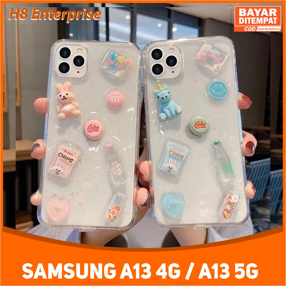 Jual case Samsung A13 4G 5G Softcase liquid Design Unicorn 3D transparan | Shopee Indonesia