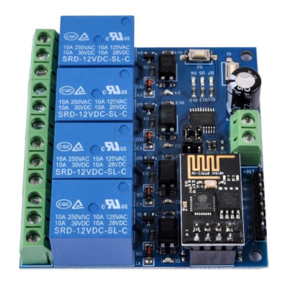 Jual ESP8266 4Ch 12V ESP-01 Wifi Relay Module Remote Control Switch For Smart Home IOT ...