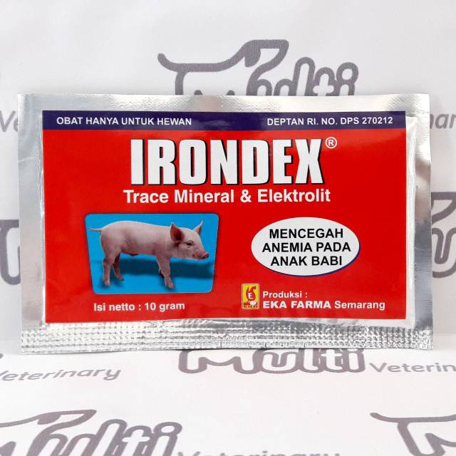 Jual Obat Babi IRONDEX 10gr Mineral Fe utk Anak Babi EKA FARMA | Shopee ...