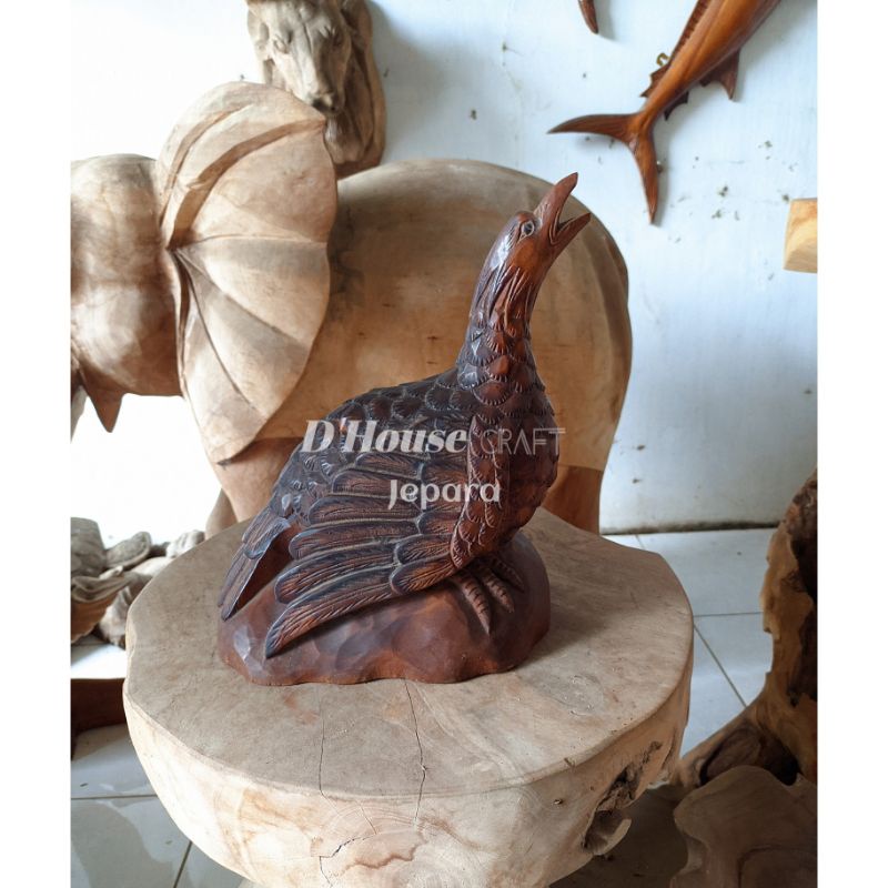 Jual Patung Kayu Jati Model Burung Merak | Shopee Indonesia